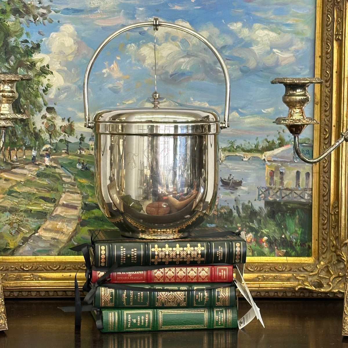 Monogrammed Susie Hilfiger Estate Vintage Sheffield Silver Plate Lidde ...